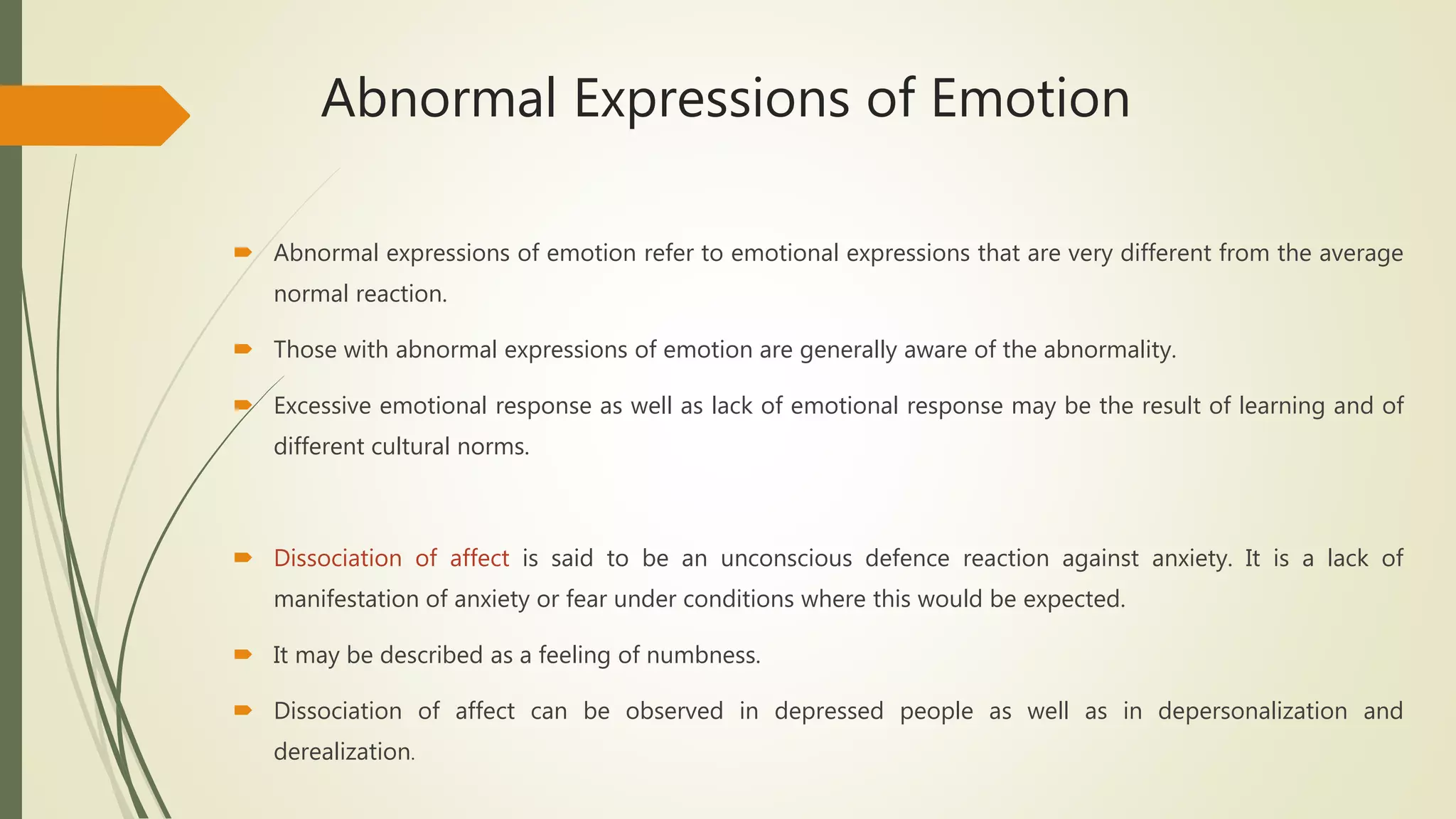 Disorders of Emotions | PPTX