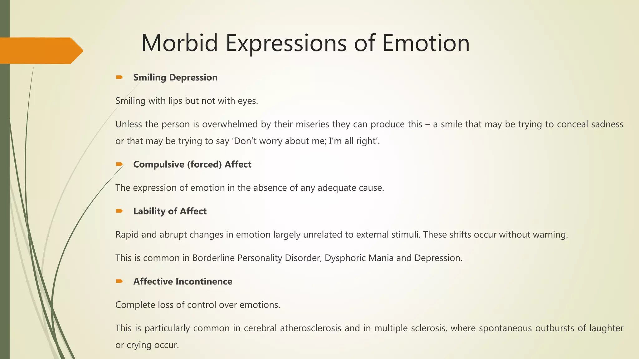 Disorders of Emotions | PPTX
