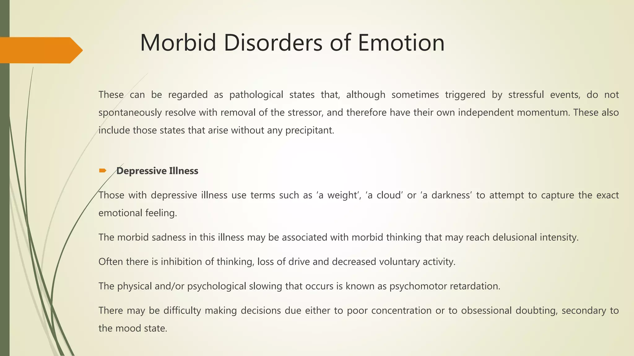 Disorders of Emotions | PPTX