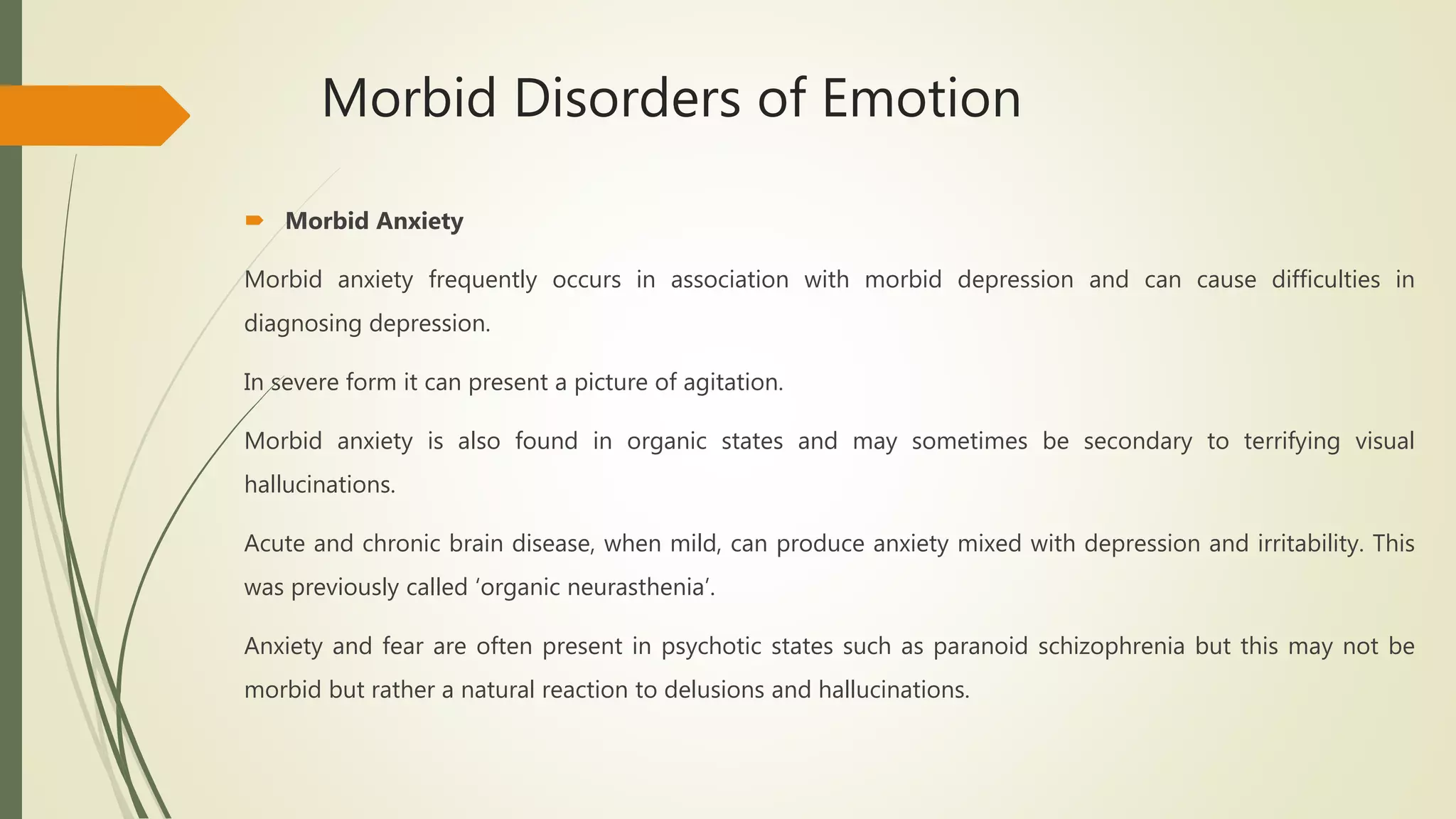 Disorders of Emotions | PPTX