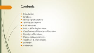 Disorders of Emotions | PPTX