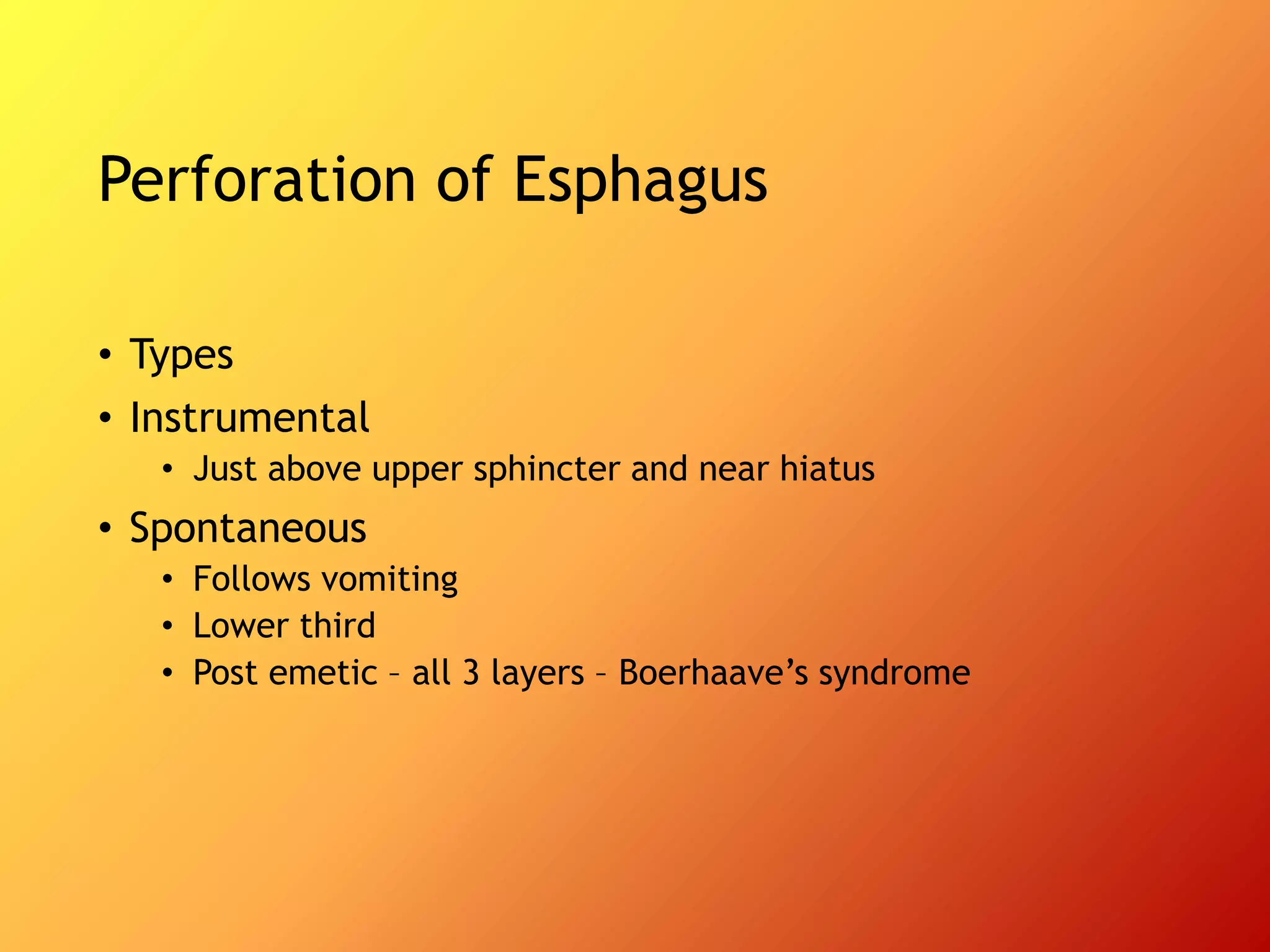 Disorders of esophagus | PPTX