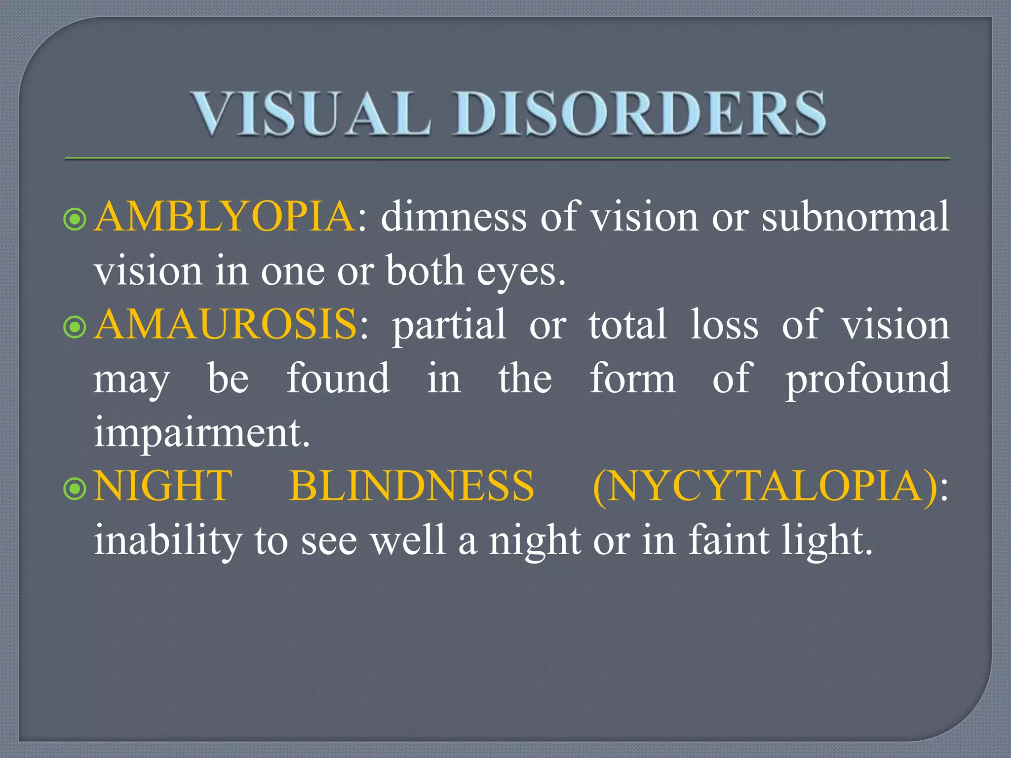 Disorders of eye | PPTX | Eye and Vision Conditions | Diseases and ...