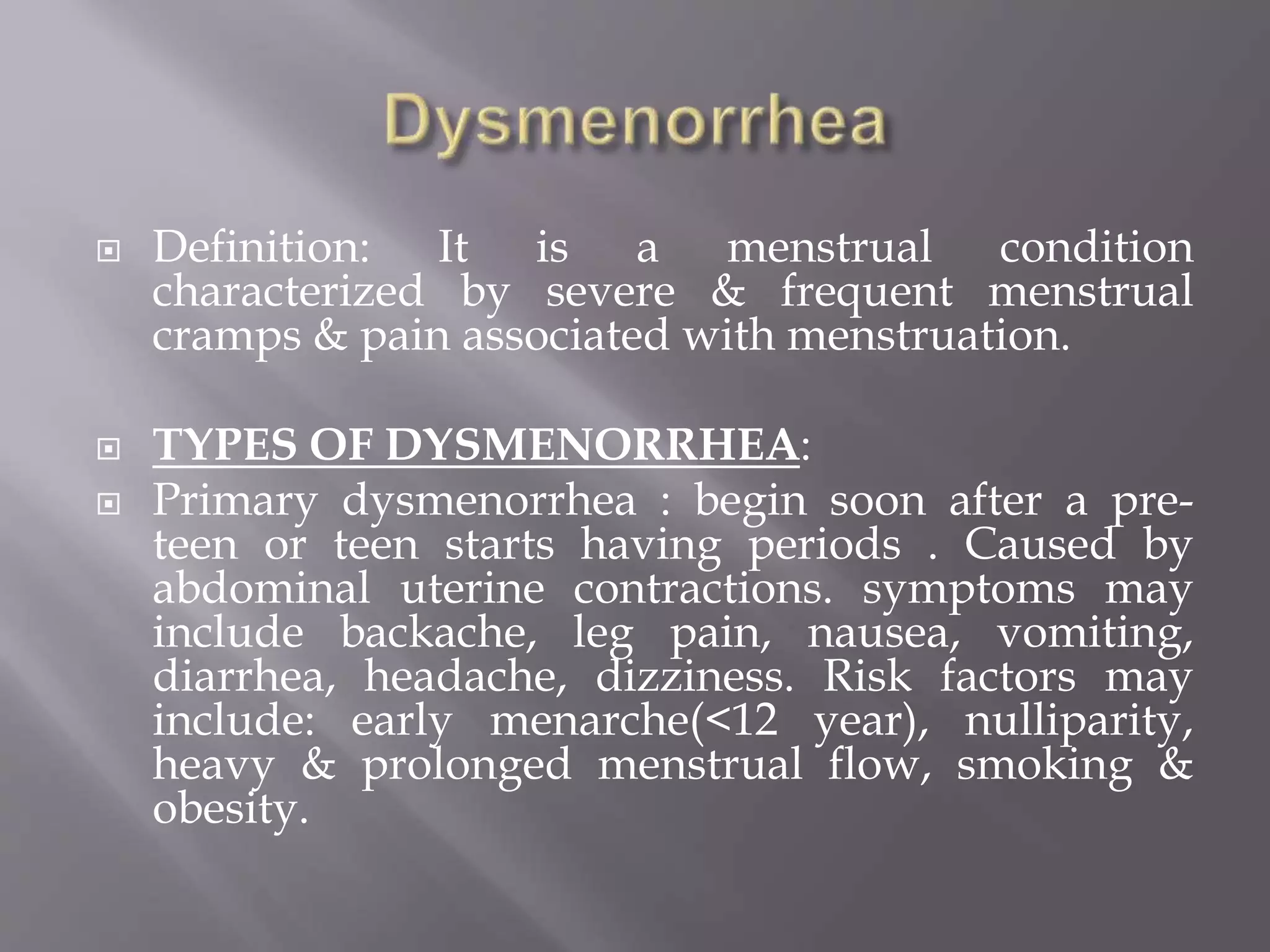 Disorders of female reproductive system | PPTX