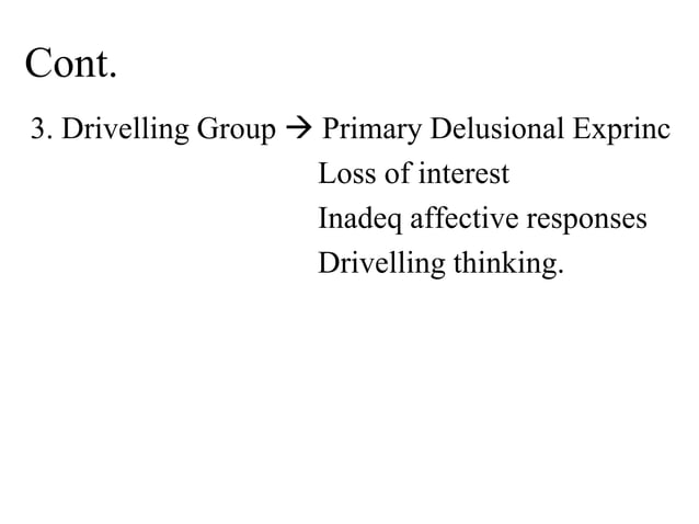Disorders of form of thought | PPT