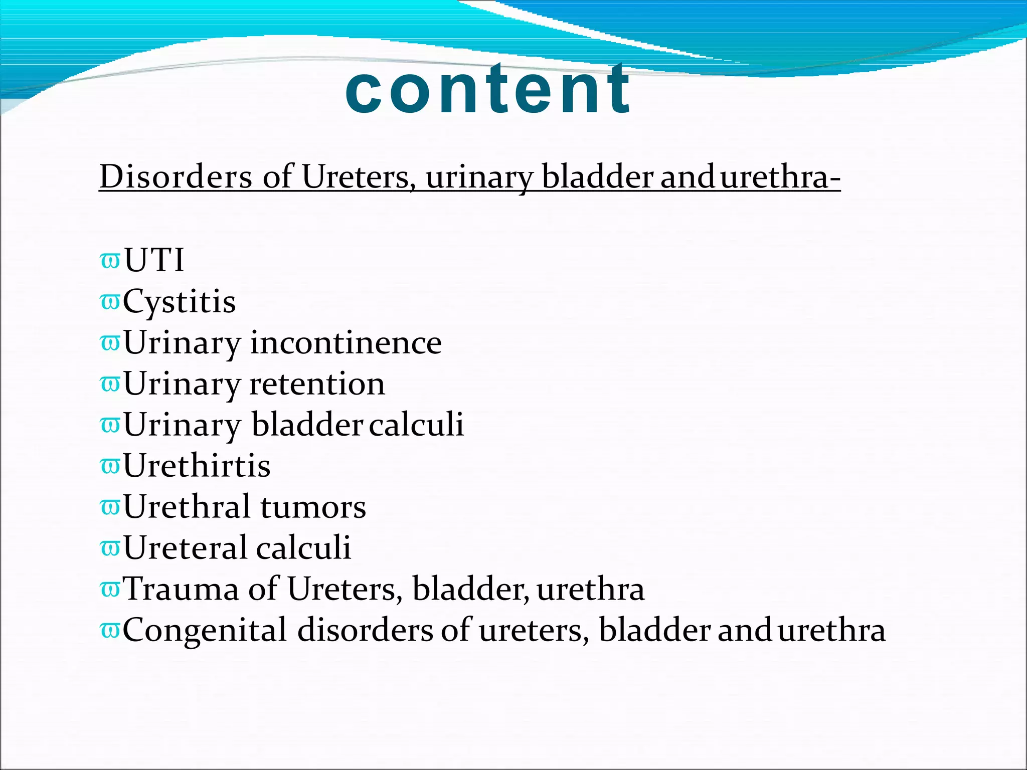 Disorders of genitourinary | PPTX