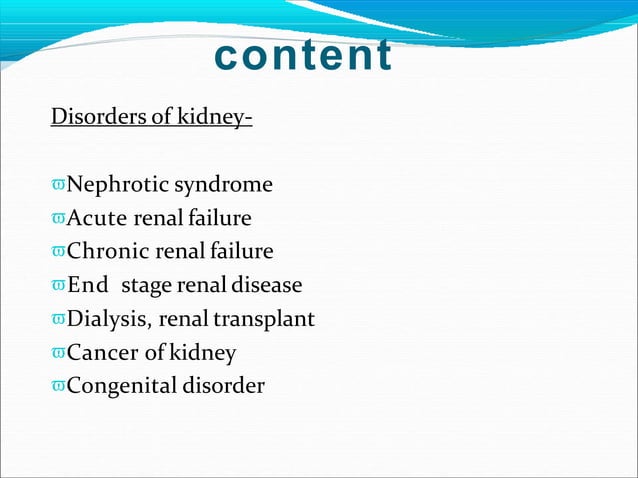 Disorders Of Genitourinary