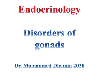 Disorders of gonads | PPT