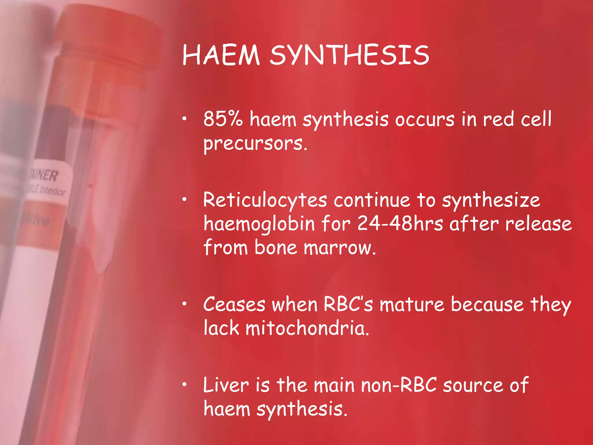Disorders of haem synthesis | PPTX