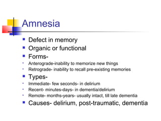 Disorders of higher mental function | PPT