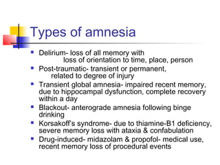 Disorders of higher mental function | PPT