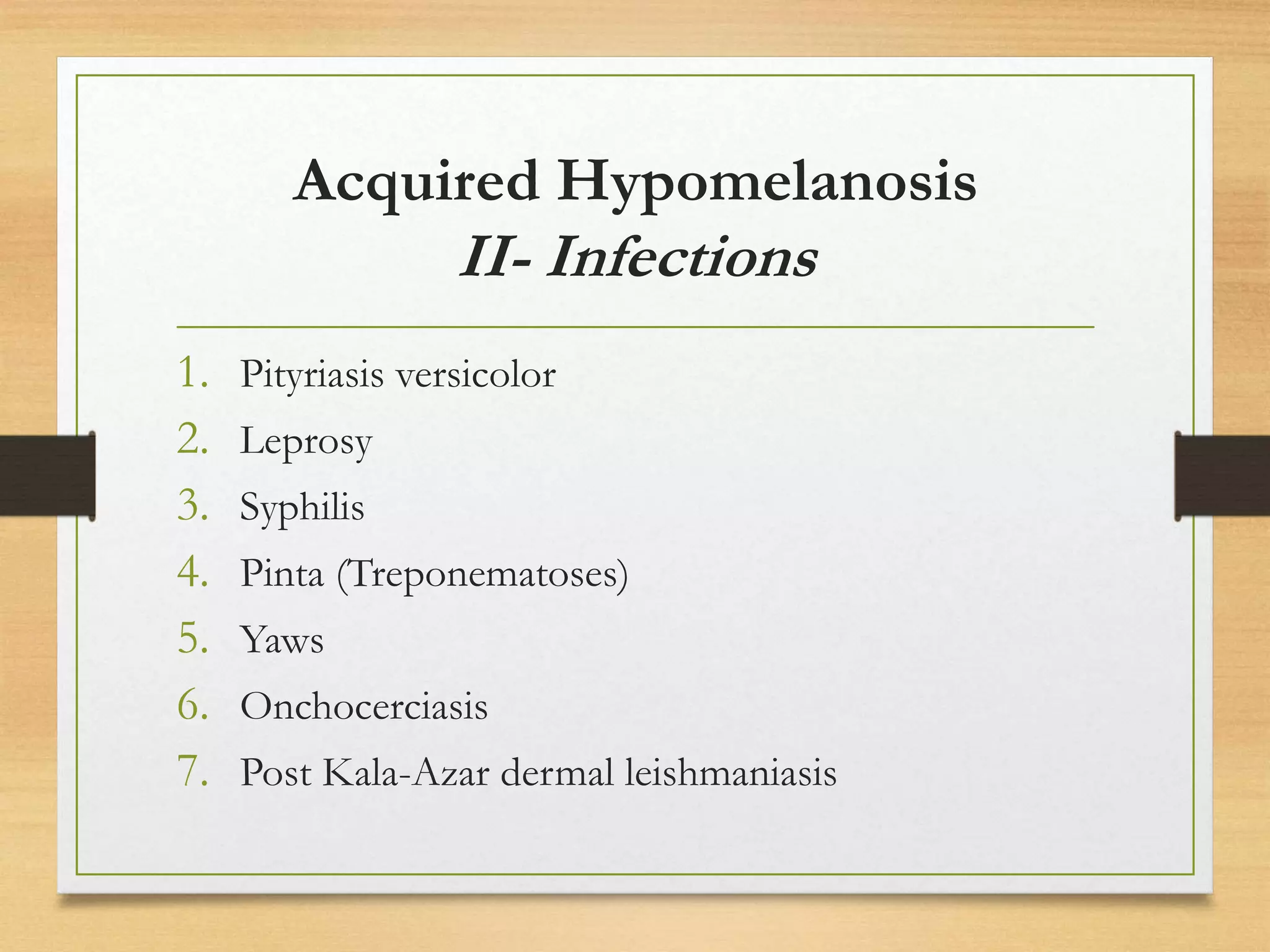 Disorders of hypoigmentation | PPTX