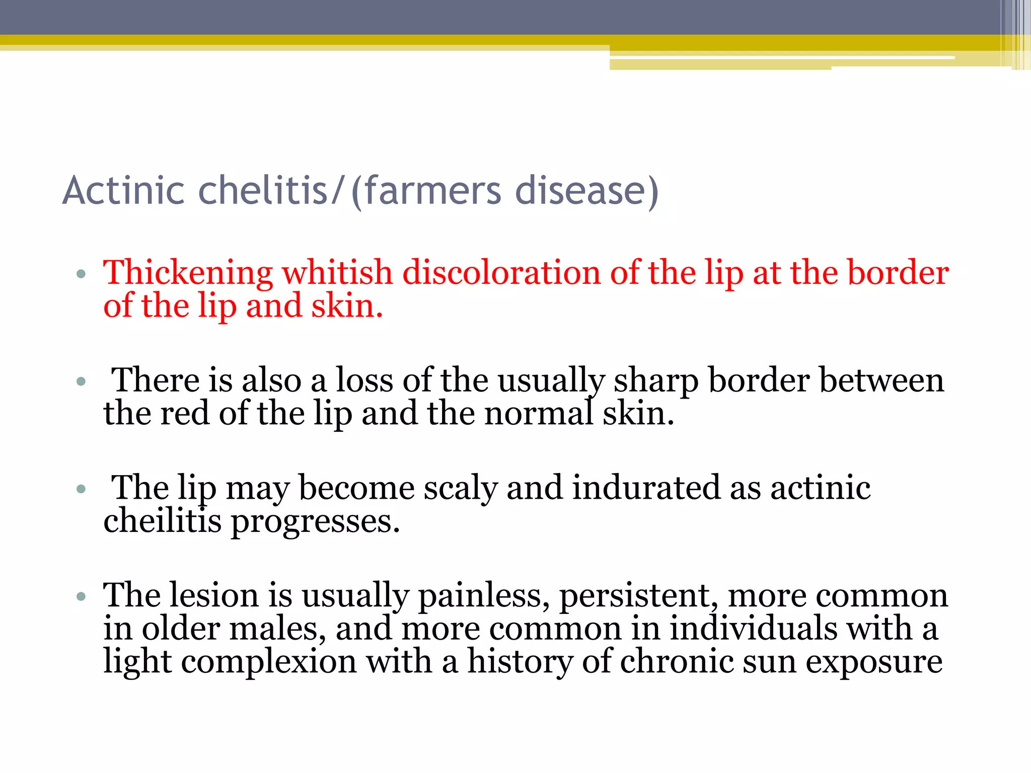 Disorders of lip | PPTX