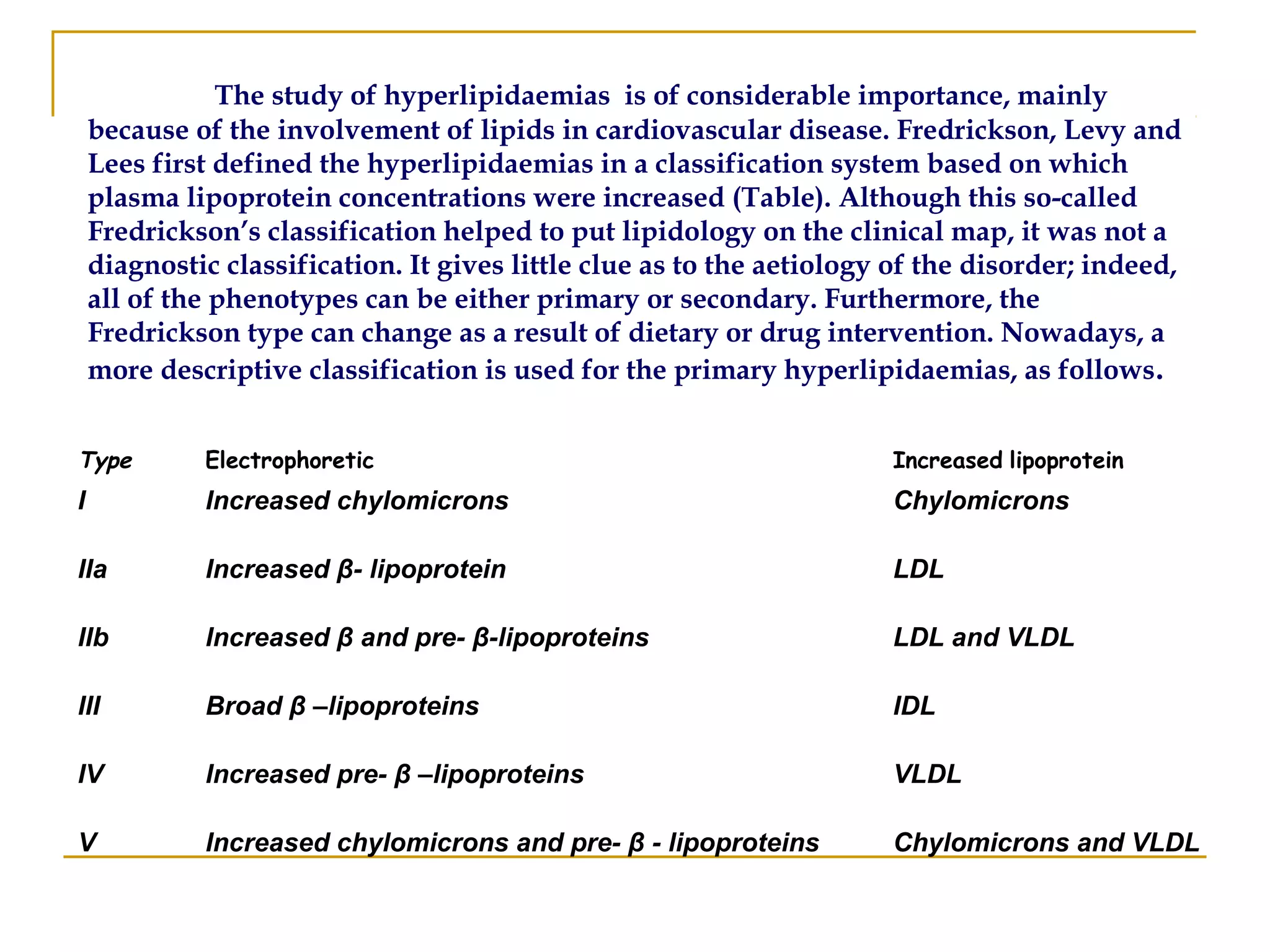 Disorders of lipid metabolism ppt | PPT