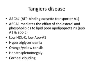 Disorders of lipoprotein metabolism | PPTX