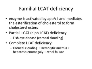 Disorders of lipoprotein metabolism | PPTX
