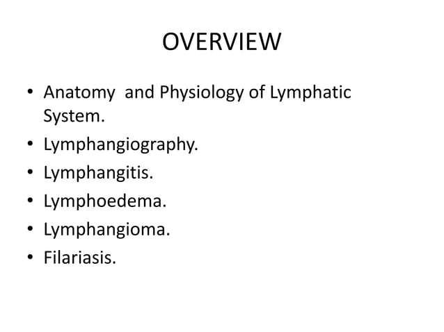 Disorders of lymphatics | PPTX | Medical Health