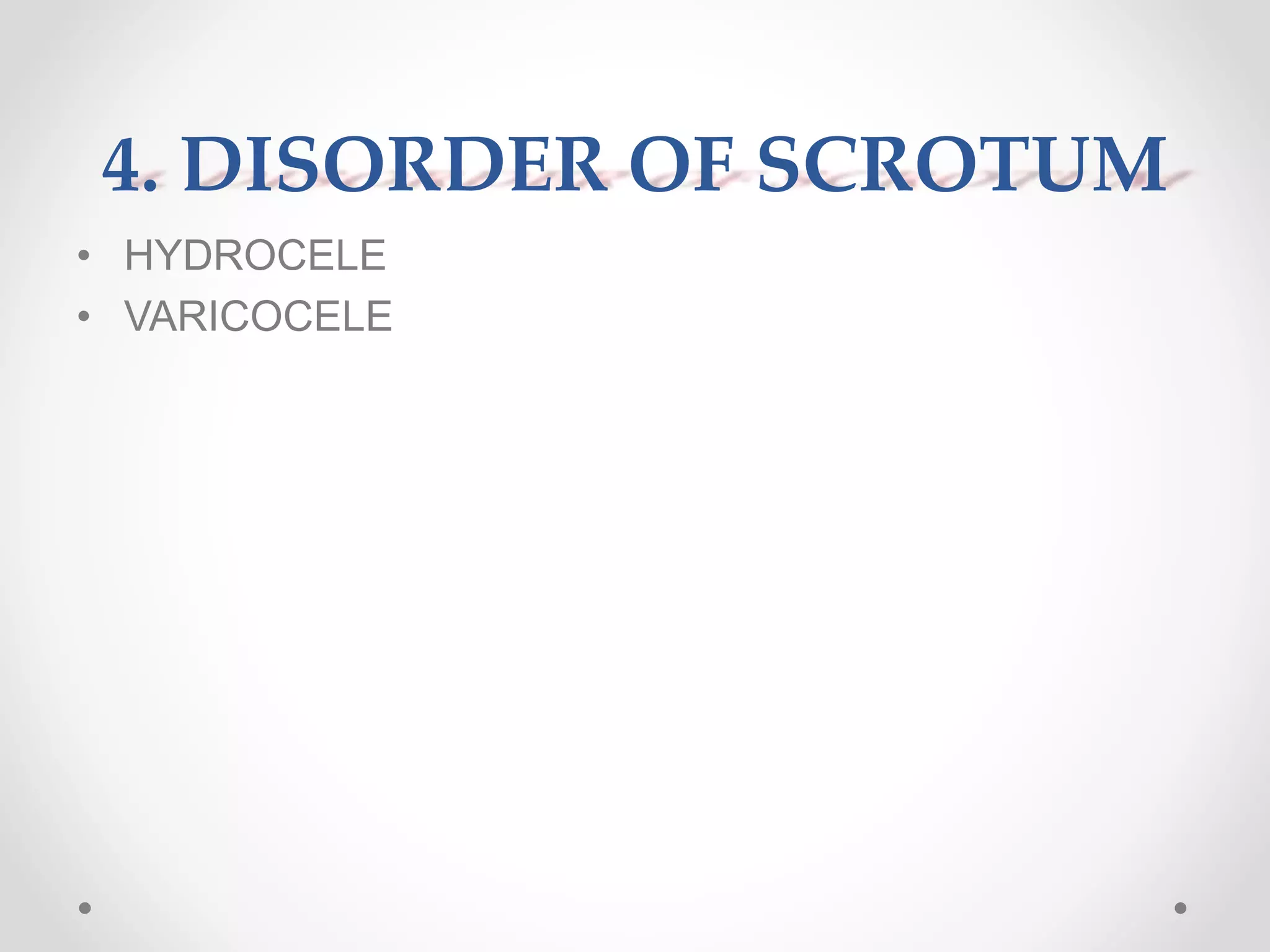 Disorders of male reproductive system | PPTX