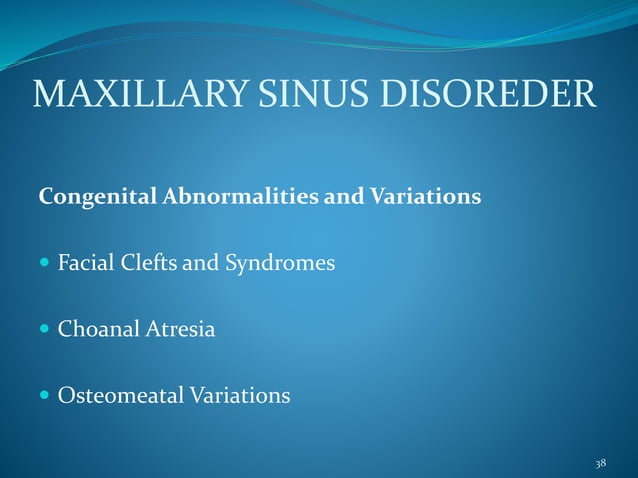 Disorders of Maxillary Sinus | PPTX