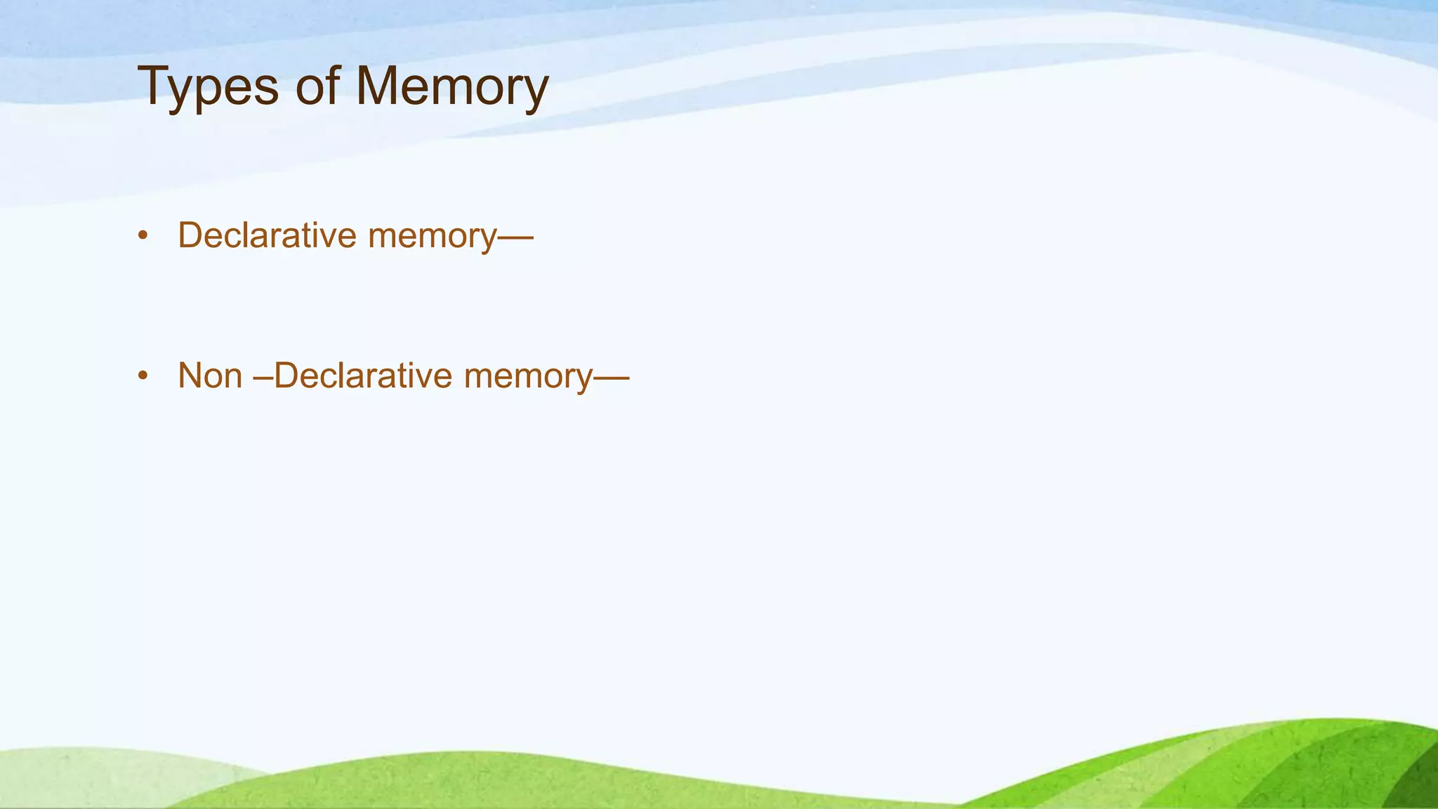 Disorders of memory | PPTX
