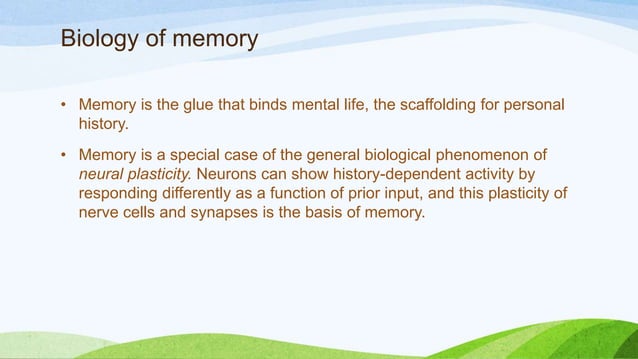 Disorders of memory | PPTX
