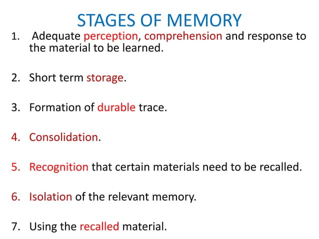Disorders of memory | PPTX | Brain and Nervous System Disorders ...