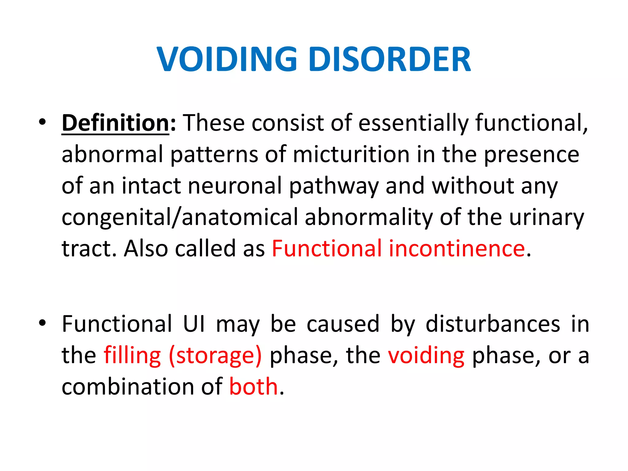 Disorders of micturation (sreemayee) | PPTX