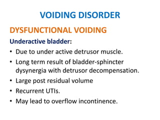 Disorders of micturation (sreemayee) | PPTX