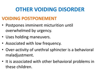 Disorders of micturation (sreemayee) | PPTX