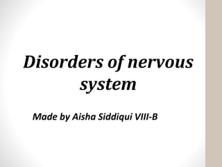 Disorders of nervous system.pptx | Brain and Nervous System Disorders ...