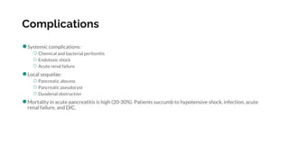 Disorders of pancrease.pptx | Endocrine and Metabolic Diseases | Diseases and Conditions