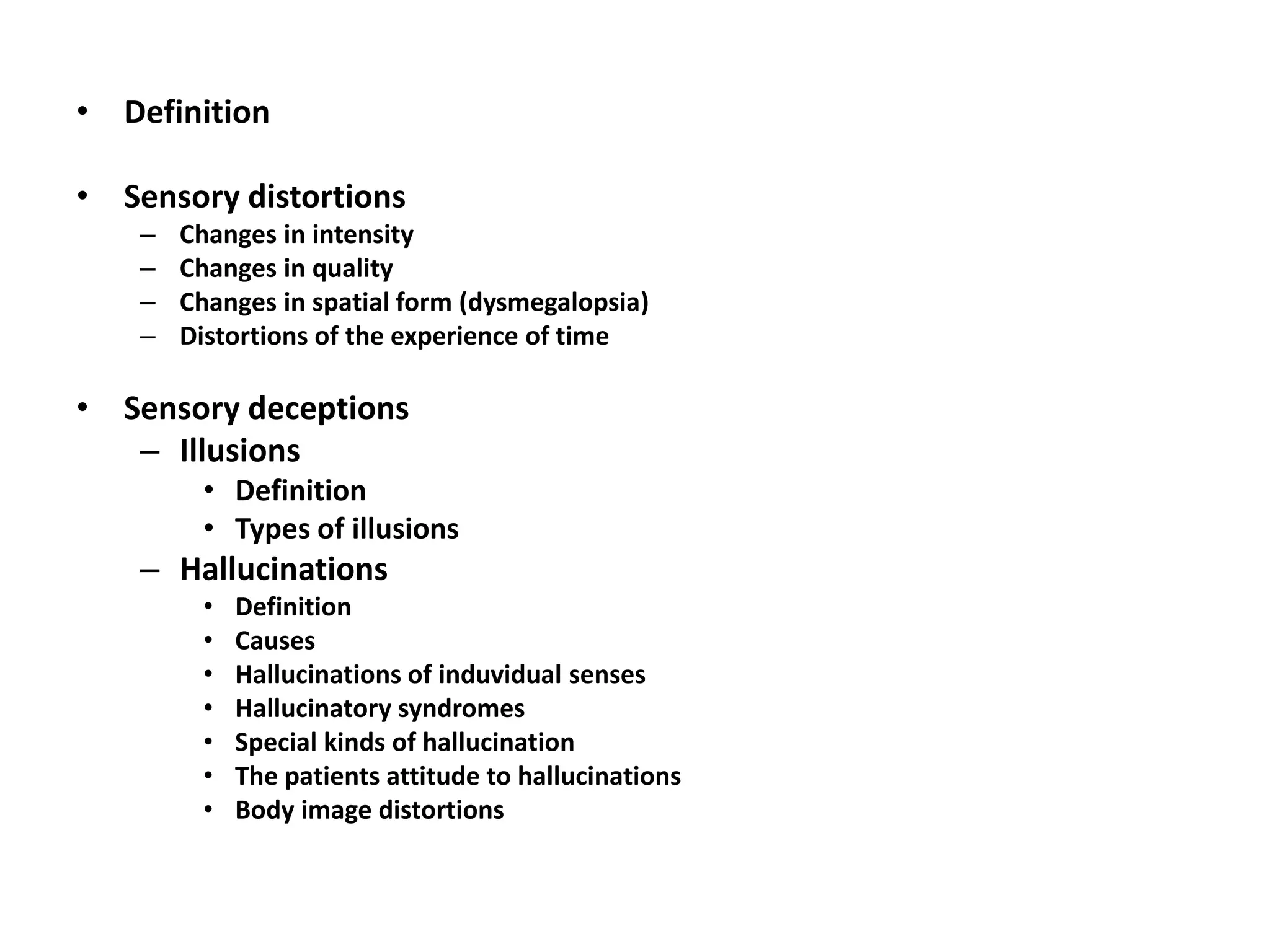 Disorders of Perception | PPTX | Eye and Vision Conditions | Diseases ...