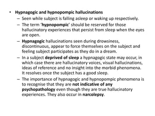 Disorders of Perception | PPTX | Eye and Vision Conditions | Diseases ...