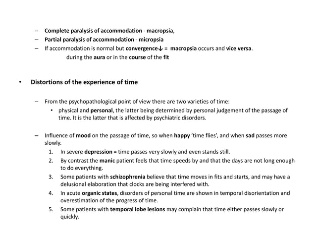 Disorders of Perception | PPTX | Eye and Vision Conditions | Diseases ...