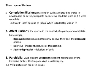 Disorders of Perception | PPTX | Eye and Vision Conditions | Diseases ...