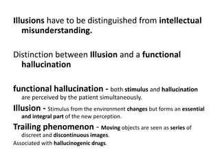 Disorders of Perception | PPTX | Eye and Vision Conditions | Diseases ...