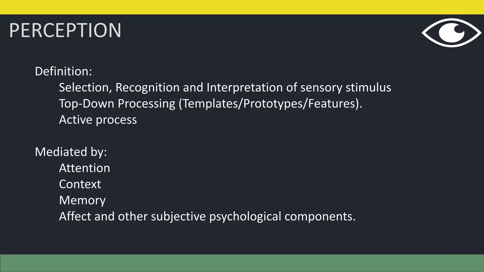 Disorders of perception | PPTX