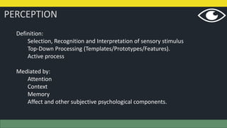 Disorders of perception | PPTX