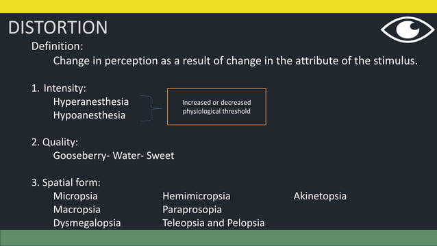 Disorders of perception | PPTX | Brain and Nervous System Disorders ...