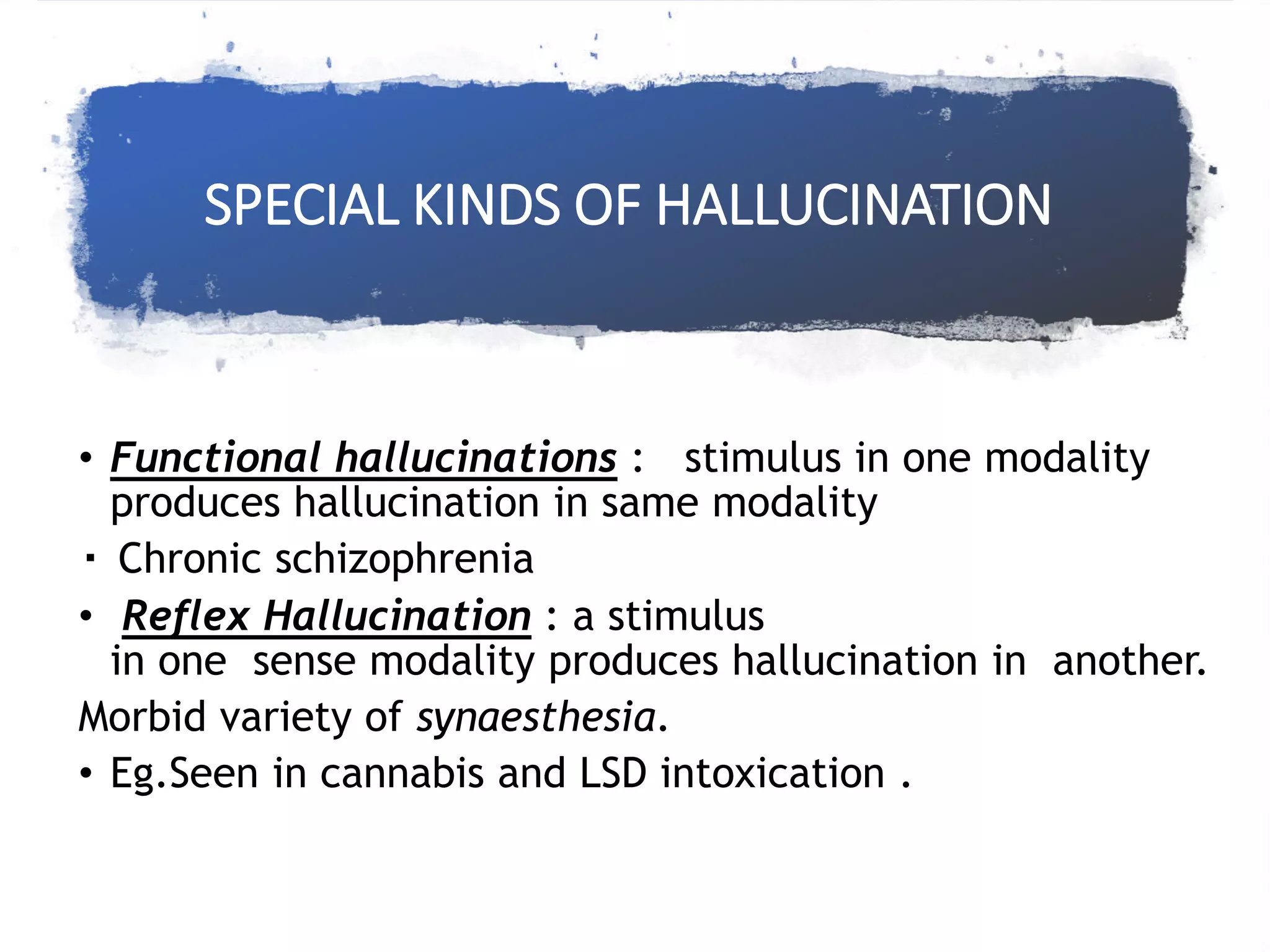 Disorders of perception | PPTX