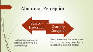 Disorders of perception | PPTX | Eye and Vision Conditions | Diseases ...
