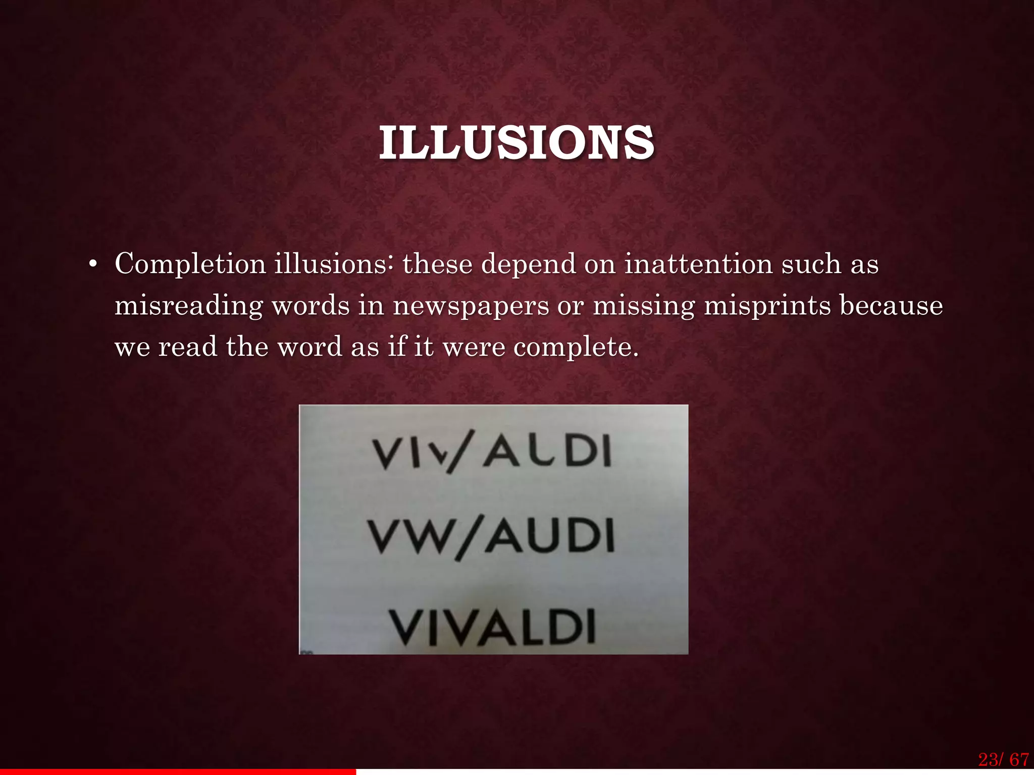 Disorders of perception | PPTX