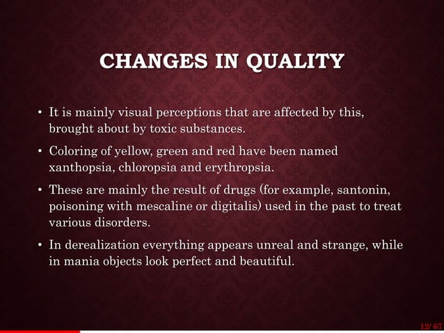 Disorders of perception | PPTX