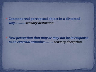 Disorders of perception,dr deepthi,ks hegde medical academy,2013 | PPT