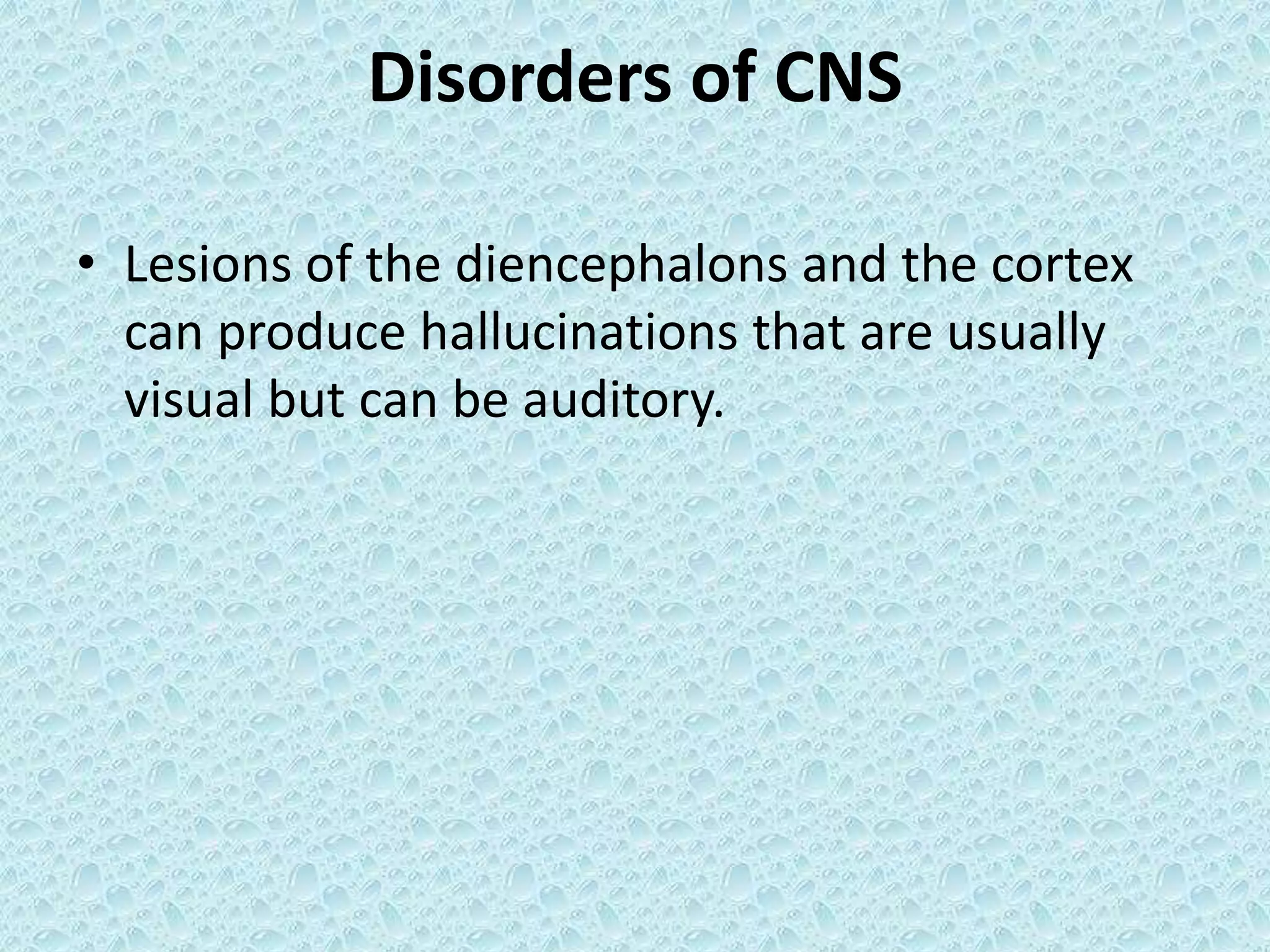 Disorders of perception | PPTX