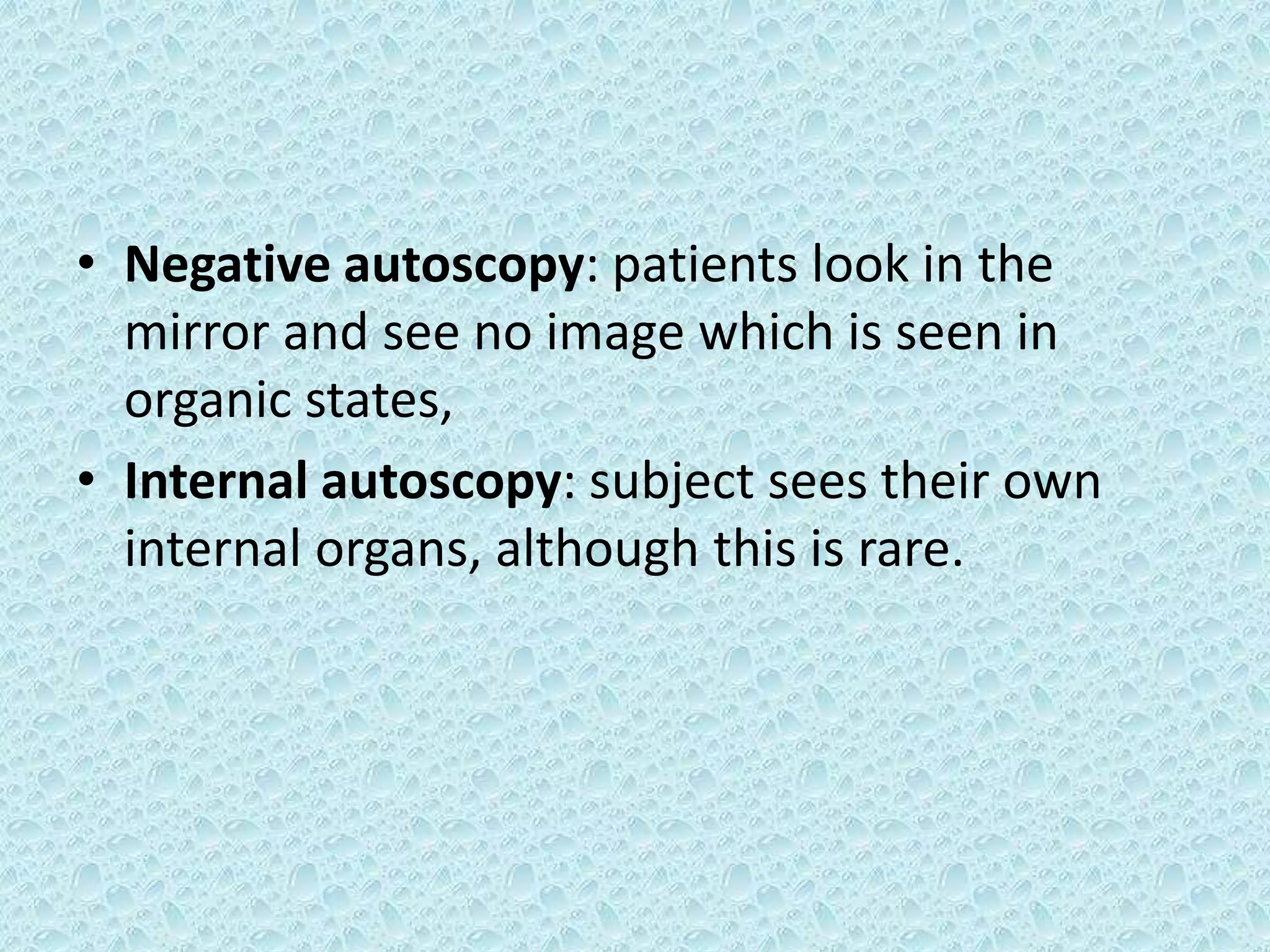 Disorders of perception | PPTX
