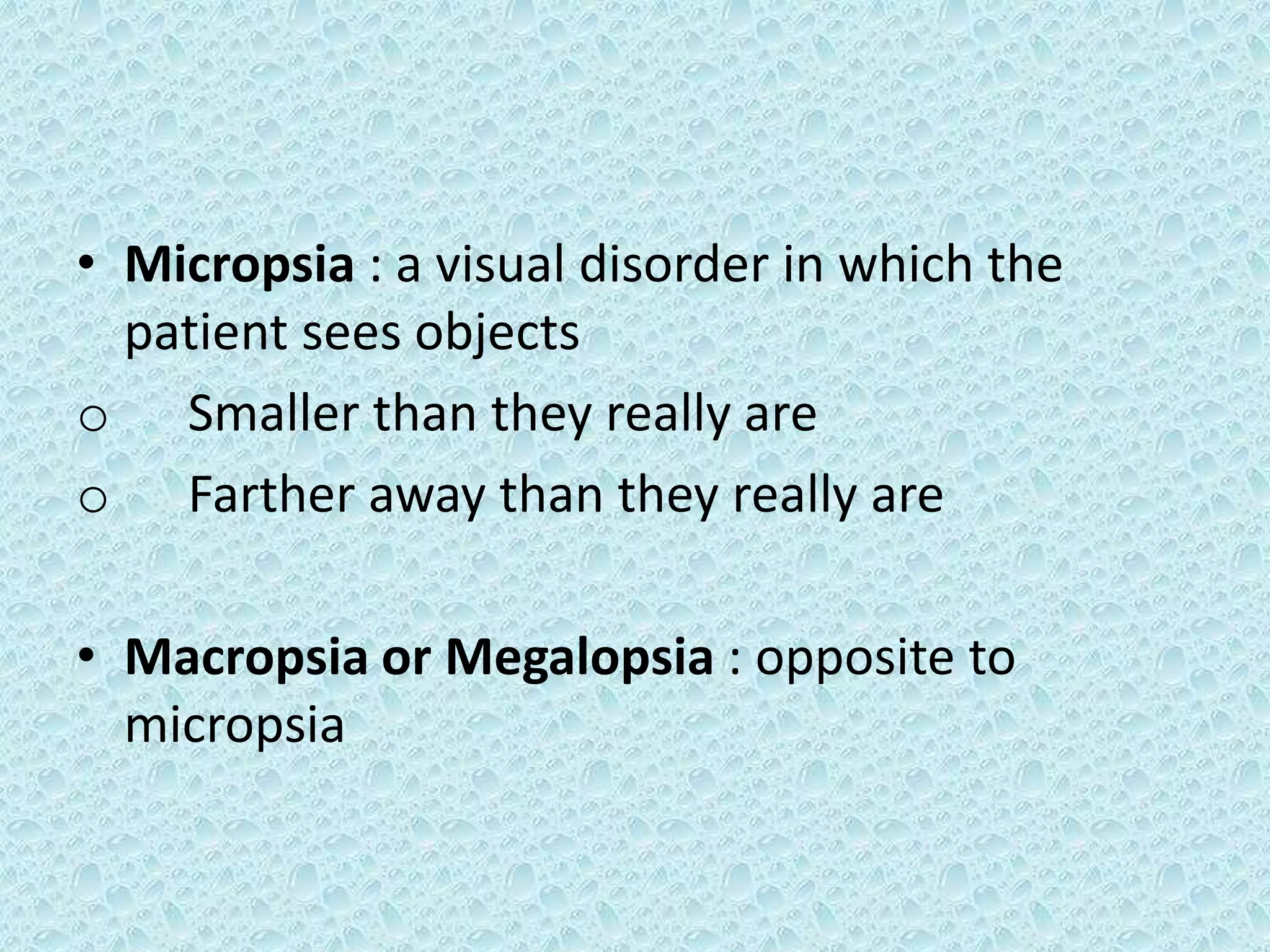 Disorders of perception | PPTX