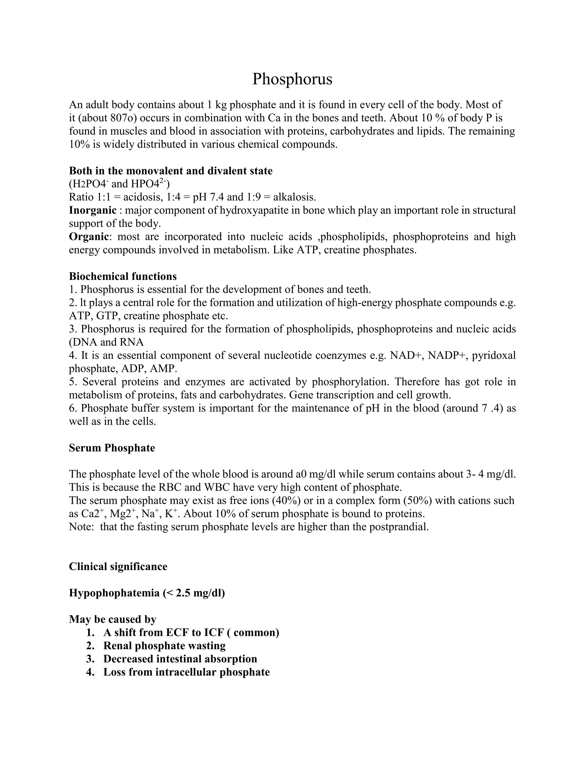 Disorders of phosphorus | PDF