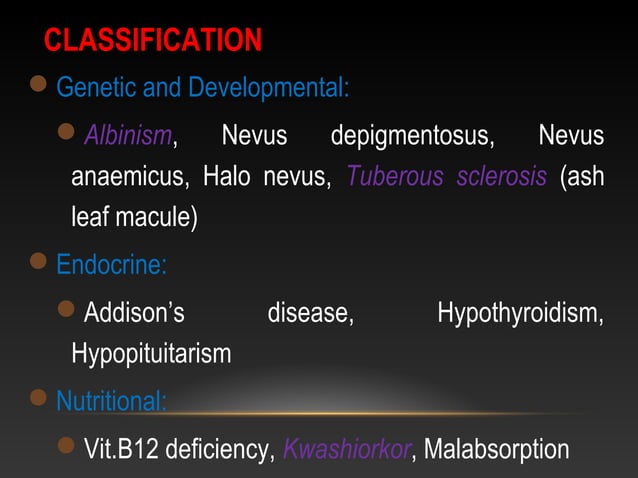 Disorders of pigmentation | PPT | Skin and Dermatology | Diseases and ...
