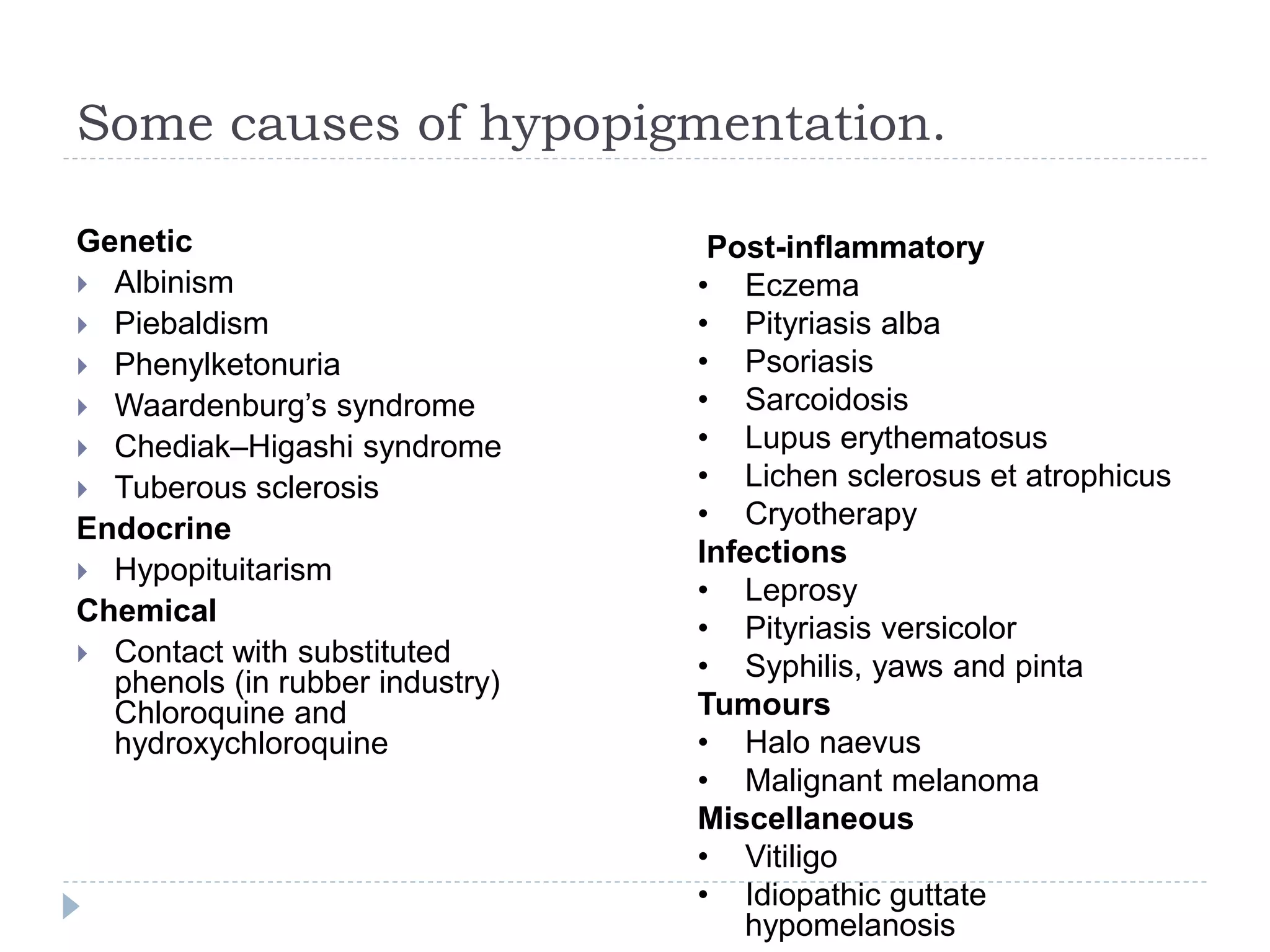 Disorders of pigmentation | PPTX